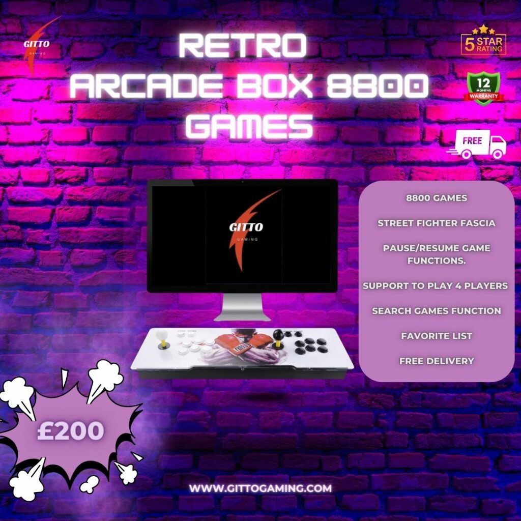 Retro Gaming Box with 8800 games UK CUSTOMERS ONLY - Gitto Gaming