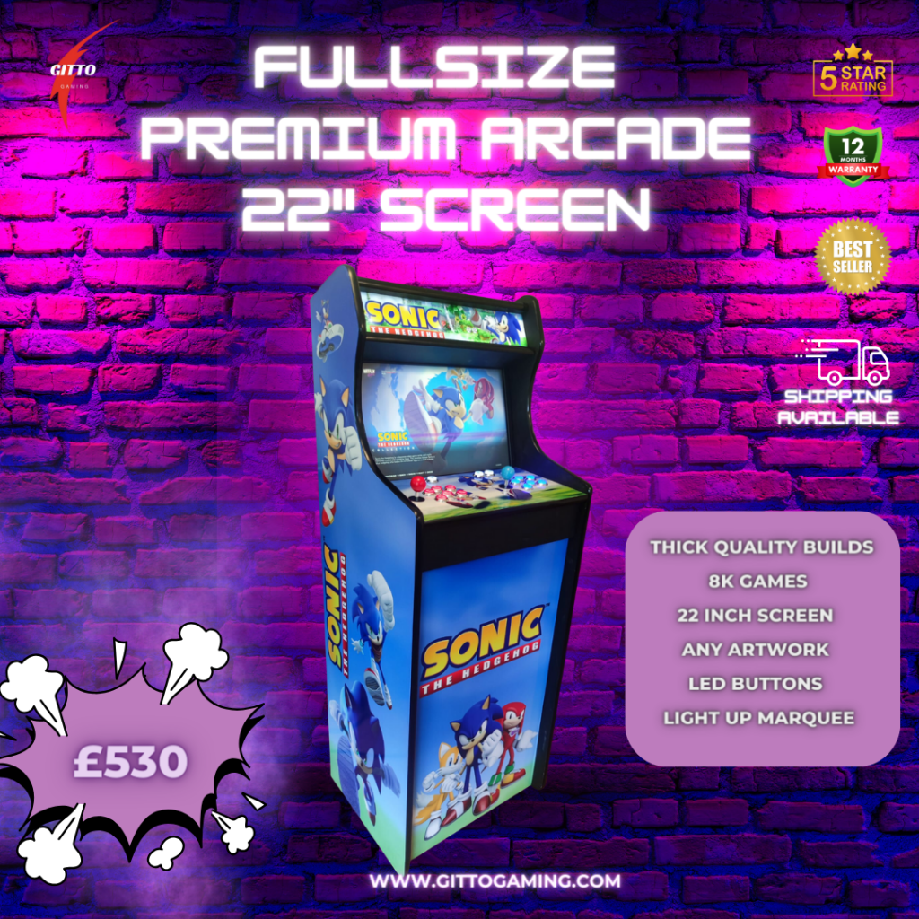 Full size Arcade (22 inch screen) - Gitto Gaming